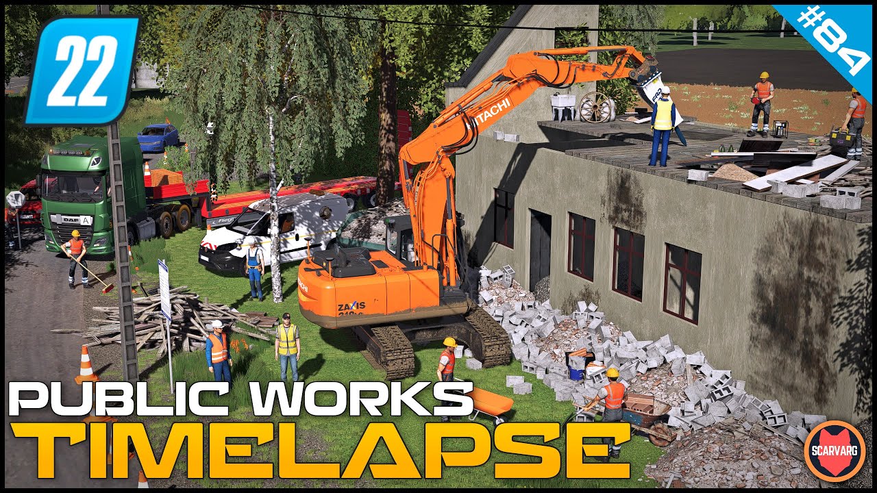 🚧 Demolition Of An Old Residential Building With An Excavator ⭐ FS22 ...