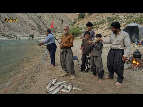 Nomadic fishing competition; Dr. Rasoul Marouf versus Jahangir in the Khersan River