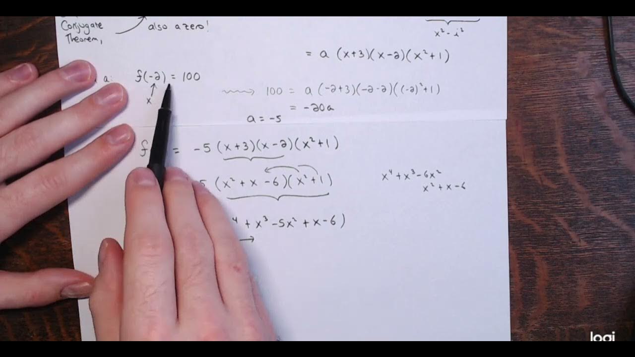 Using the Linear Factorization Theorem to Find Polynomials with Given Zeros - YouTube