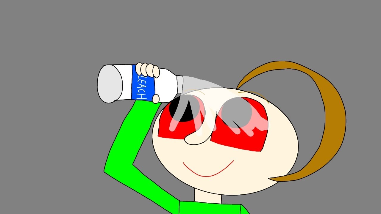 Baldi puts bleach in his eyes But i Animated [Baldi's Basics Shitpost ...