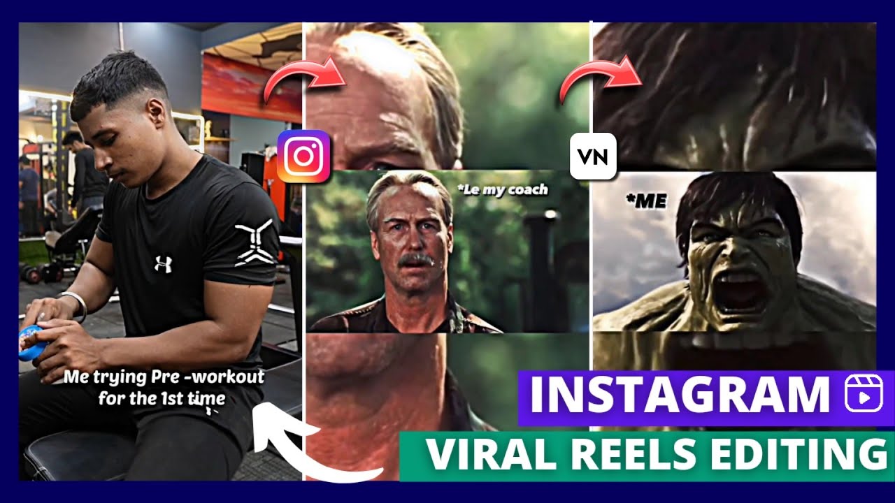 Instagram Reels Gym Workout Video Editing | Instagram Trending Reel ...