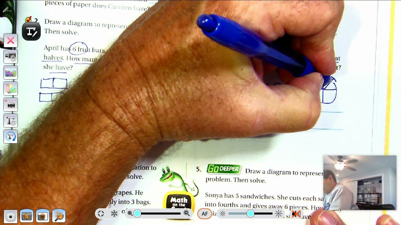 5th Grade GO Math: Lesson 8.5 Interpret Division with Fractions pages ...