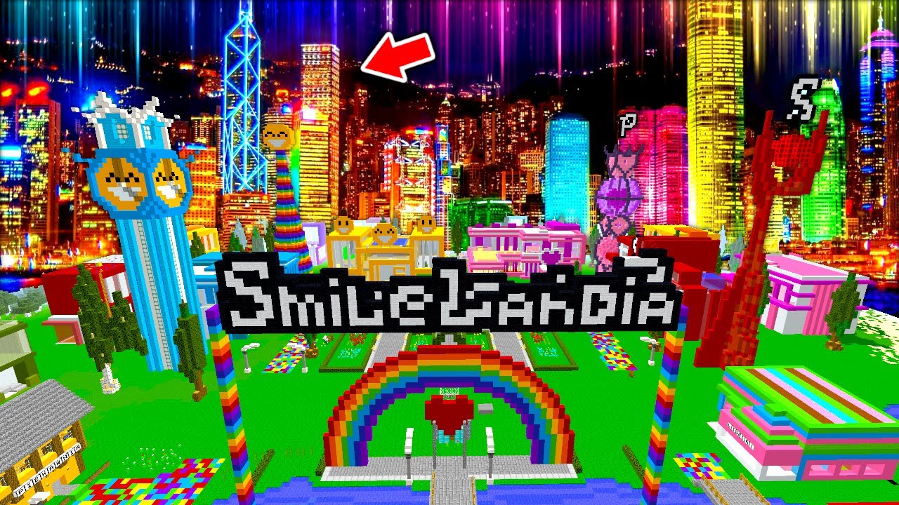 ZBUDOWALIŚMY NAJWIEKSZA SmileLandia w Minecraft! *JEST 100 RAZY WIĘKSZA ...