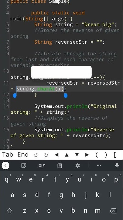 Reverse string in java | java tutorial #short #shorts #tiktok #shortsfeed - YouTube