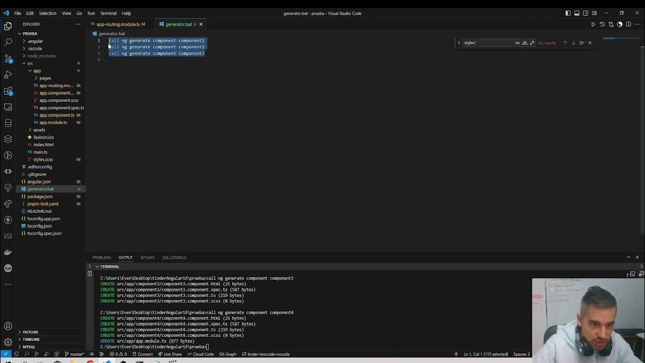 Generate multiple components / directives / pipes in Angular in a single command - YouTube