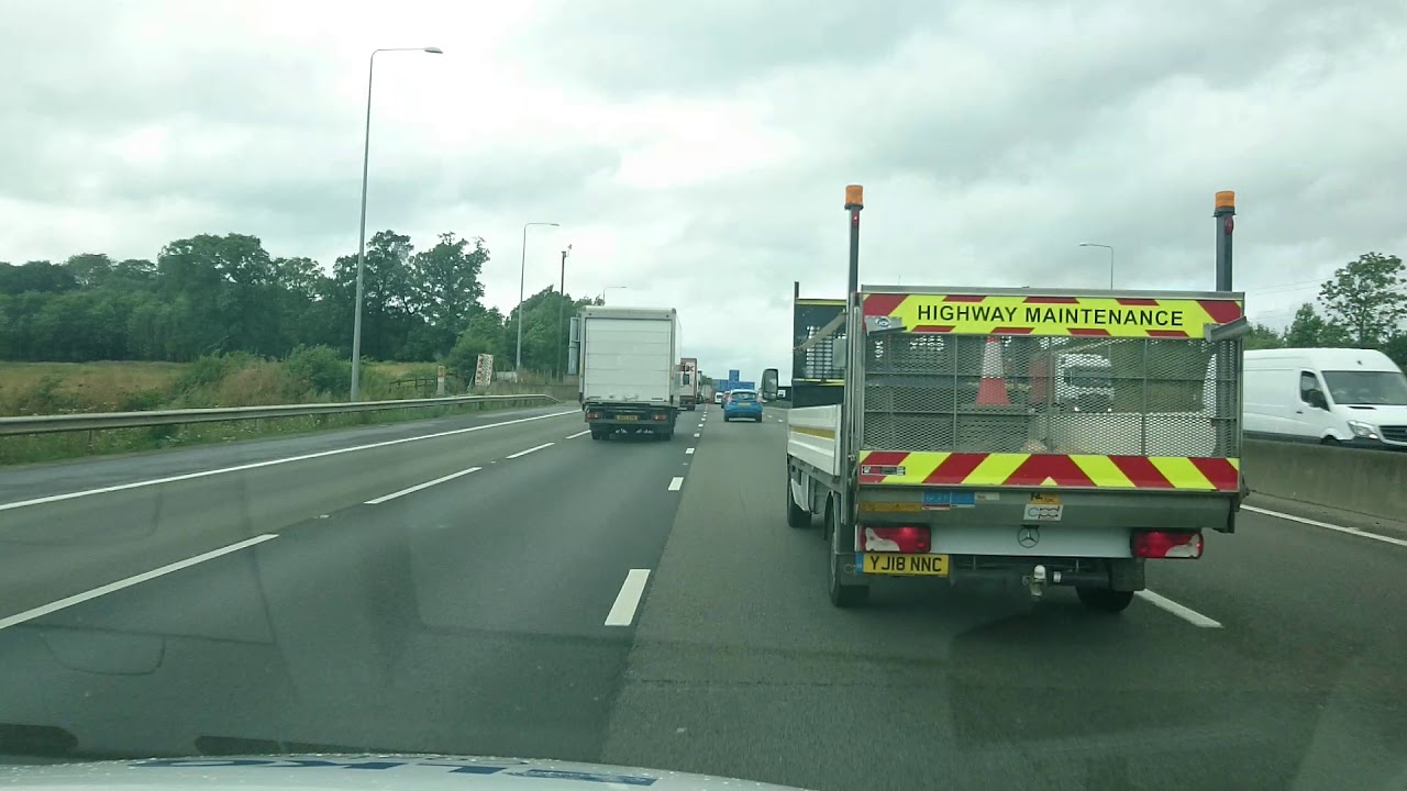 M25 Junction 29 to Cheshunt A10 300719 - YouTube