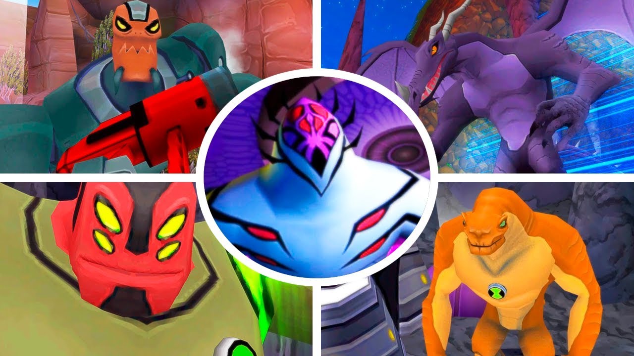 Ben 10 Alien Force - All Bosses & Ending (PSP) - YouTube