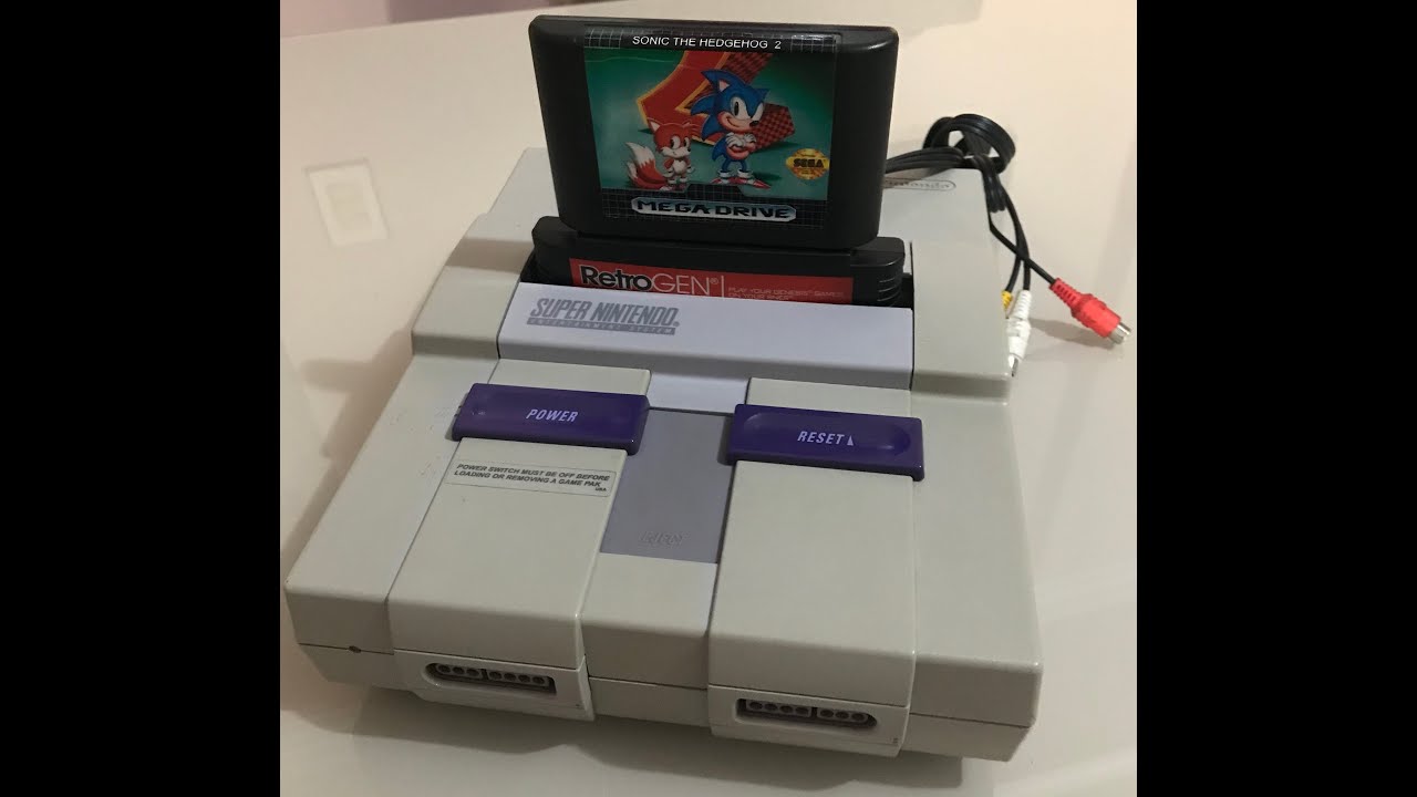 Um Mega Drive Dentro de um Console de Super Nintendo | RETROGEN ADAPTER ...