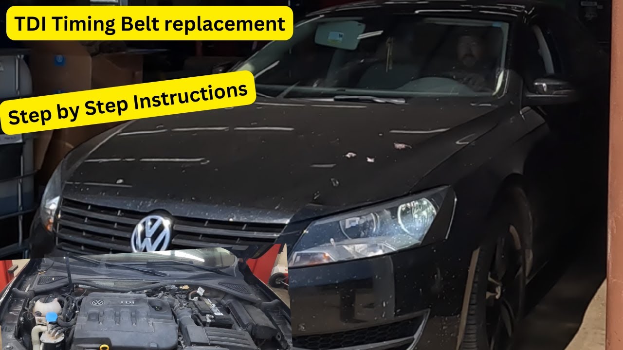 2015 Volkswagen Passat TDI timing belt replacement. Step by step ...