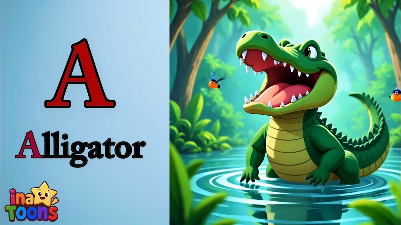 A to Z Cartoon Animals for Kids | ABC Learning with Cute 3D Animation ...