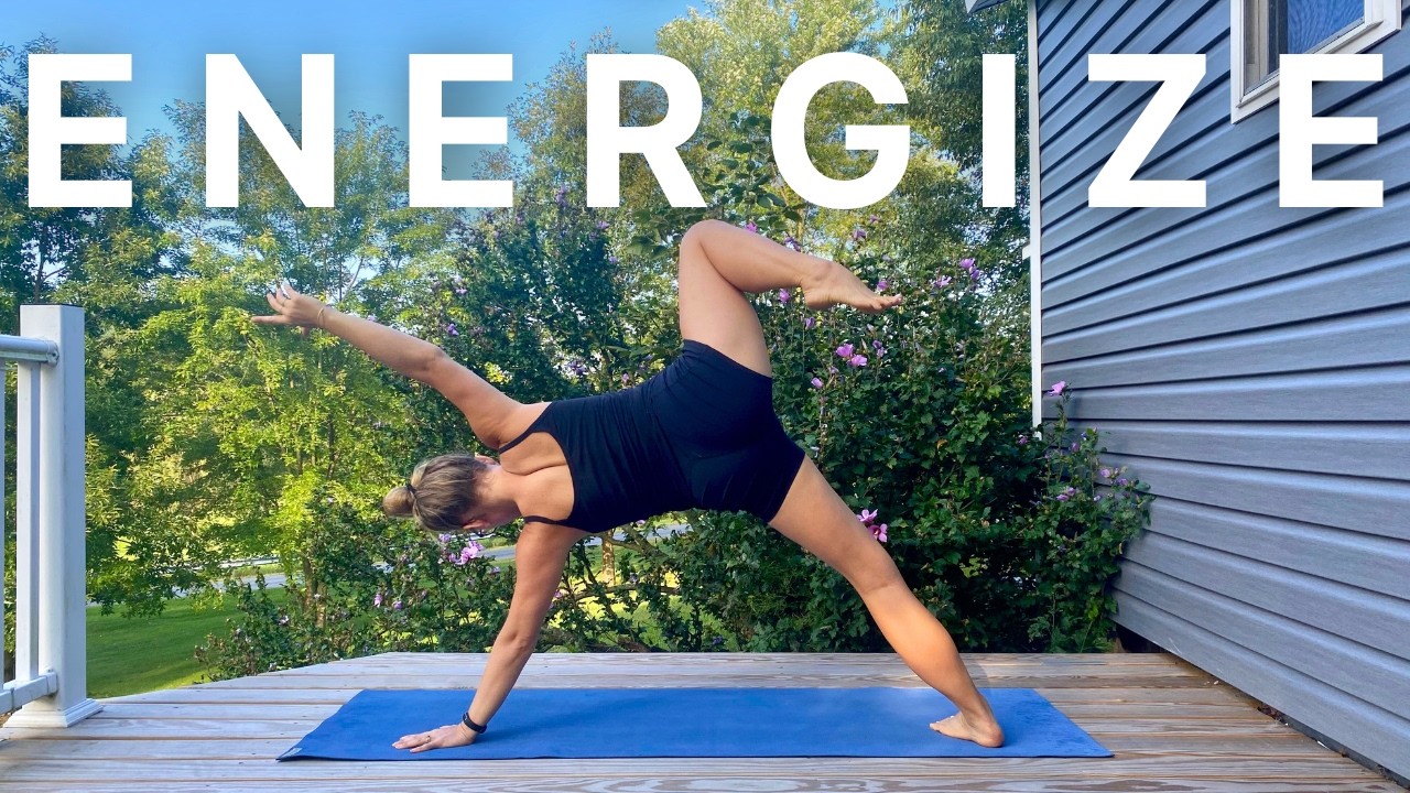 5 Minute Energizing Morning Yoga - Better Than A Cup Of Coffee! - YouTube
