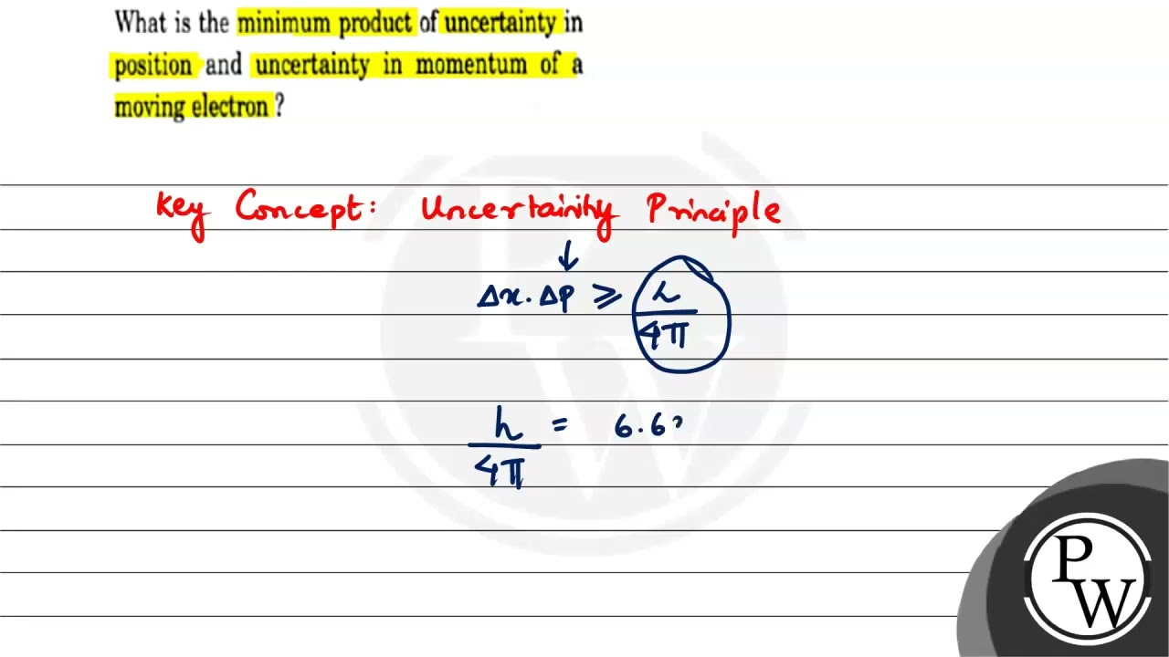 What is the minimum product of uncertainty in position and uncertai ...
