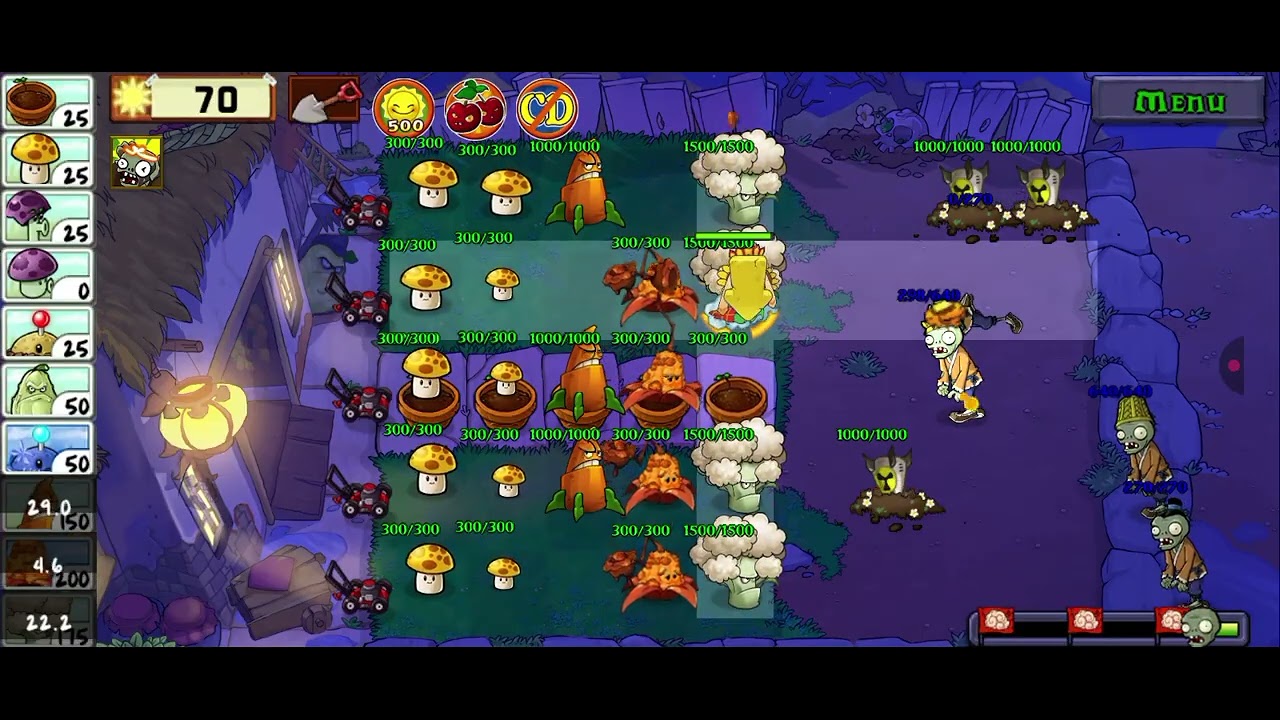 Plants vs Zombies Integrated Ultimate (60) Three Fights with Skeleton ...