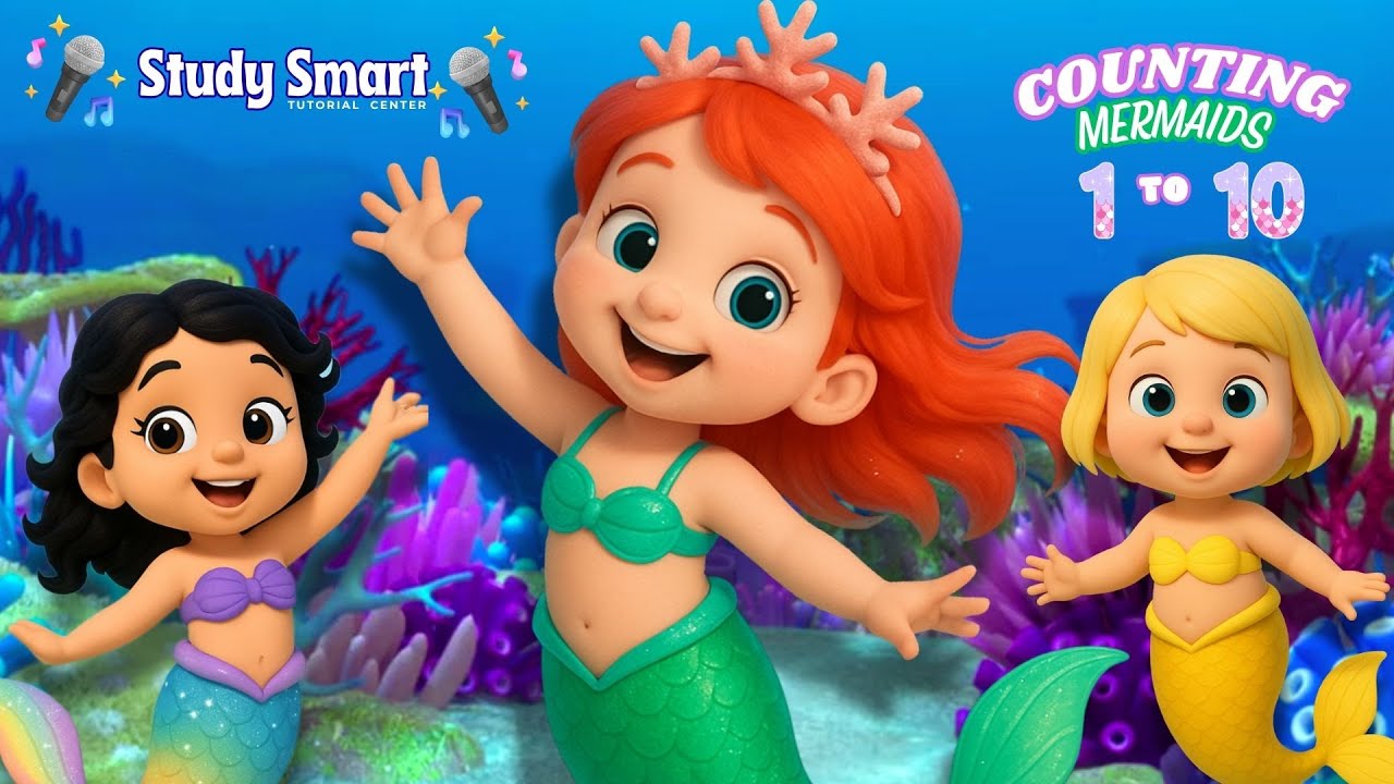 Counting Mermaids on the Beach | Nursery Rhymes & Numbers Song for Kids ...