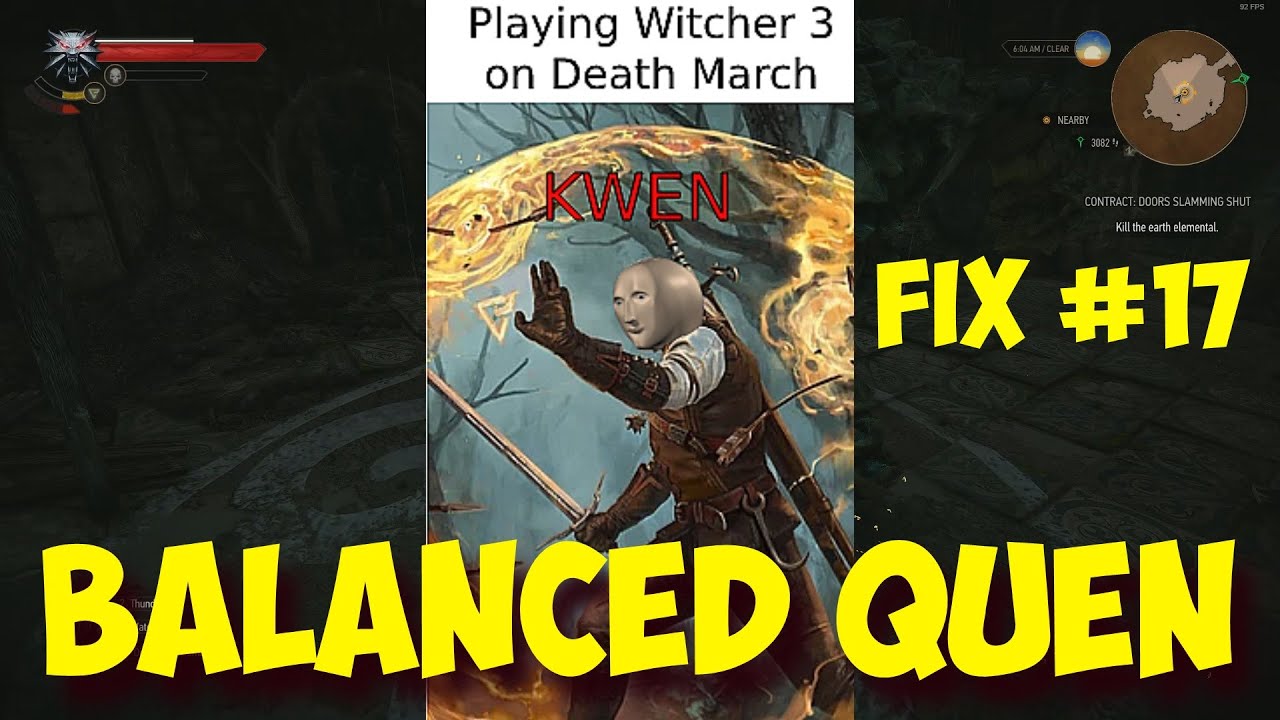 The Witcher 3: Quen Nerf - YouTube