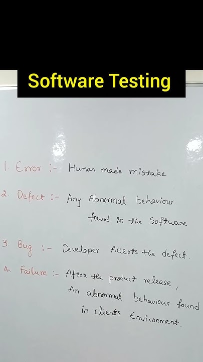 What is Bug | Define Defect | Error | Failure | Software Testing | SP ...