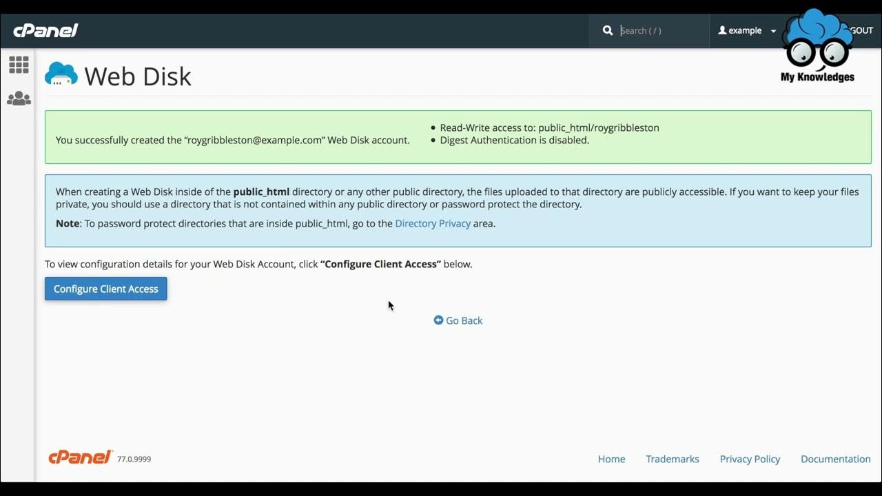 cPanel Tutorials Web Disk - YouTube
