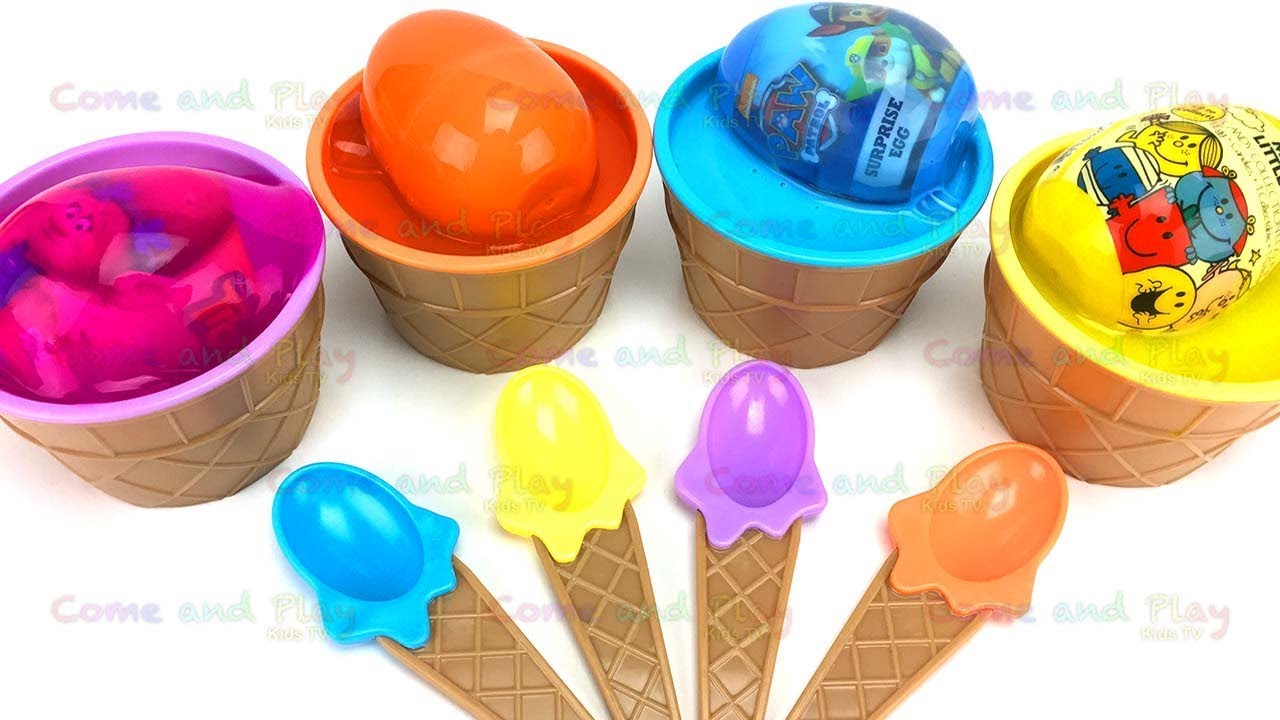 More Gooey Fun with Cups and Spoons Slime Surprise Toys - YouTube