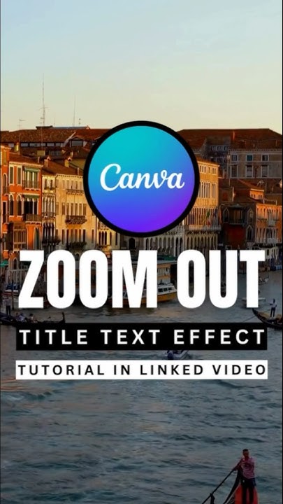 Zoom out title text effect in Canva! - YouTube