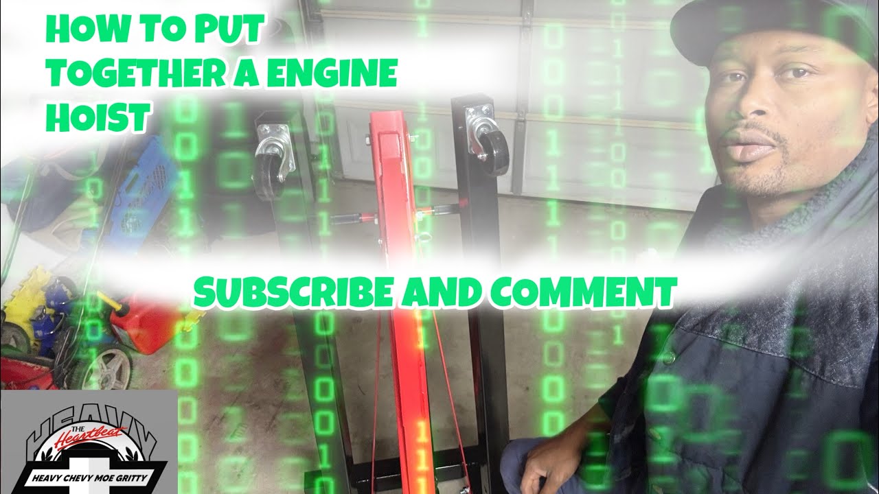 Harbor Freight 2 ton engine hoist assembly How to - YouTube