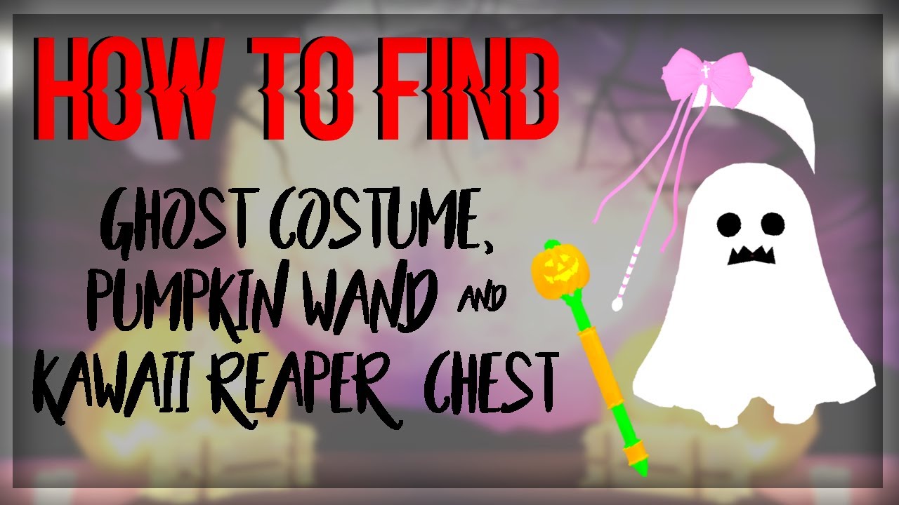 Royale High - HOW TO FIND Ghost Costume, Pumpkin Wand & Kawaii Reaper ...