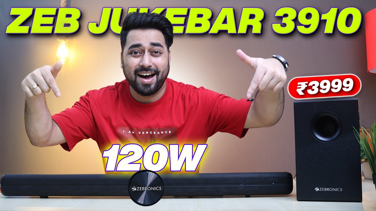 Zebronics ZEB Juke Bar 3910 Review ⚡ 120W ⚡ Soundbar with SubWoofer for ...