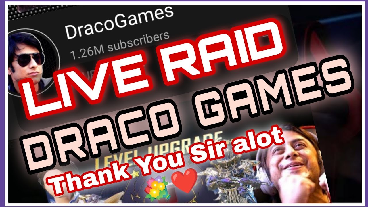 DRACO GAMES LIVE Raid on My Channel | BGMI CUSTOM ROOM | DRACO GAMES ...