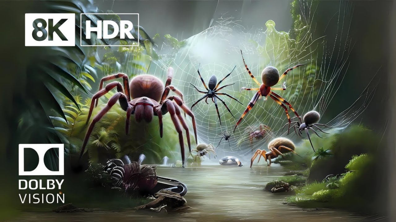 different types of spiders nearest view in 8k dolby vision ...