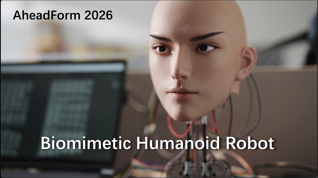 （100% Physical) Biomimetic Humanoid Robot by AheadForm - YouTube