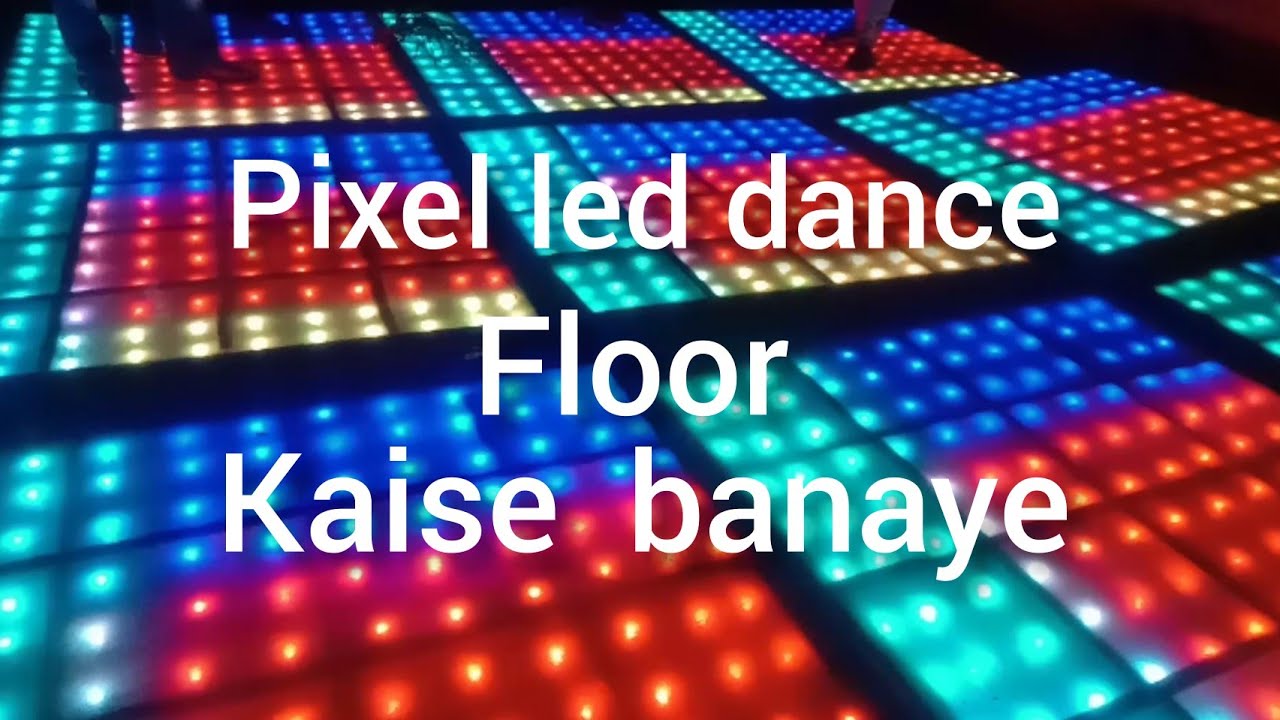 pixel led dance floor - YouTube