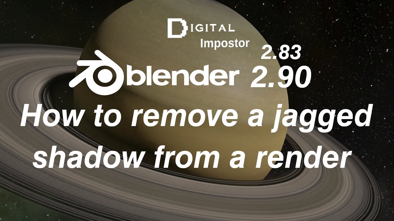 DI - How to remove a jagged shadow from a render in Blender 2.83 and 2. ...