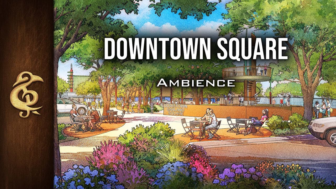 Downtown Square | Chatter, Nature, Realistic Ambience | 3 Hours - YouTube
