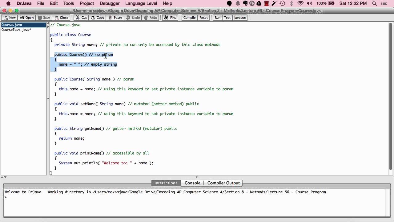 Lecture 56 - Course Program - YouTube