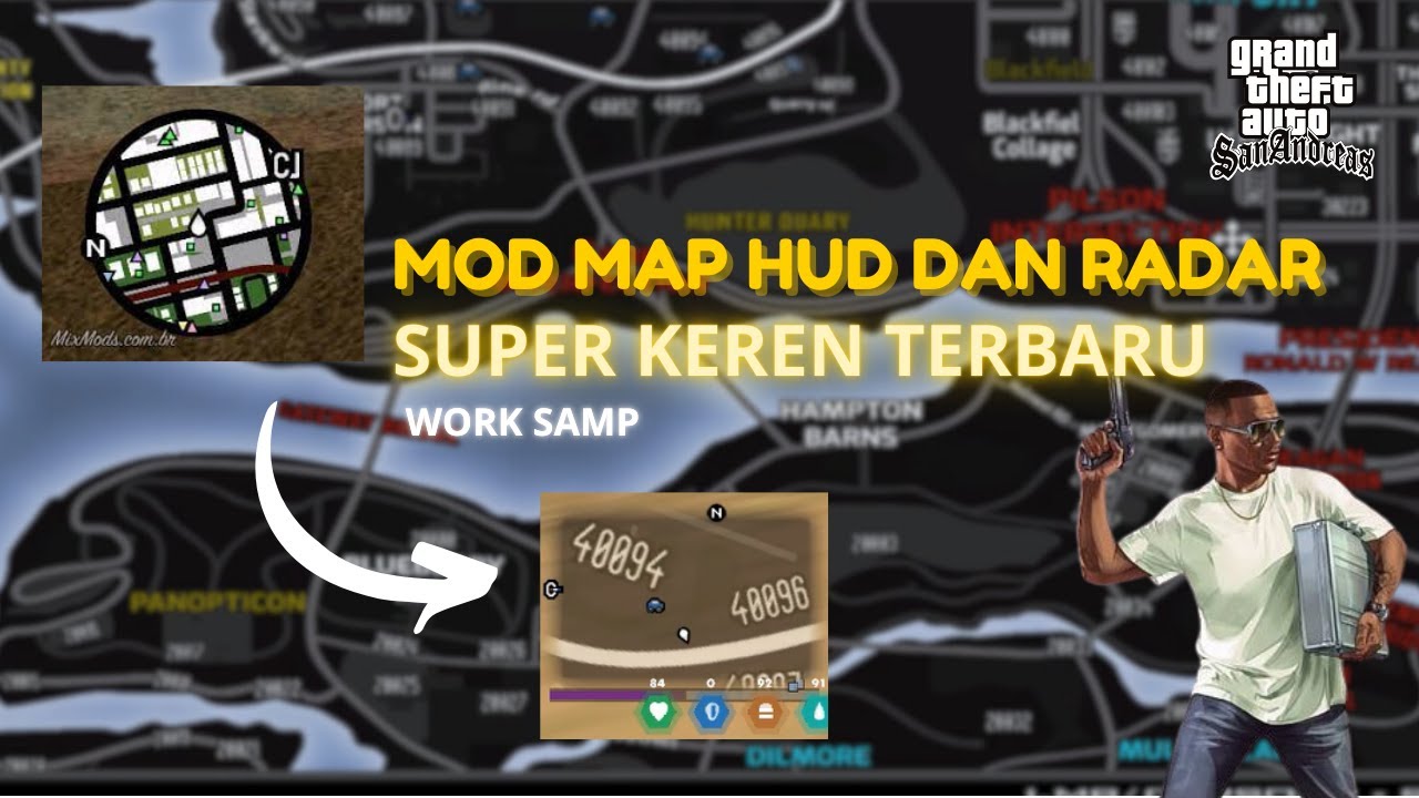 Cara Pasang Mod MAP RADAR GTA SA PC , WORK SAMP - YouTube