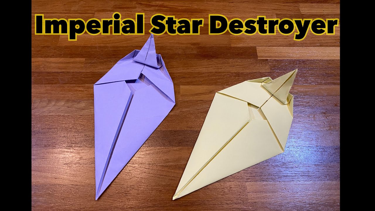Origami star wars Imperial Star Destroyer - YouTube