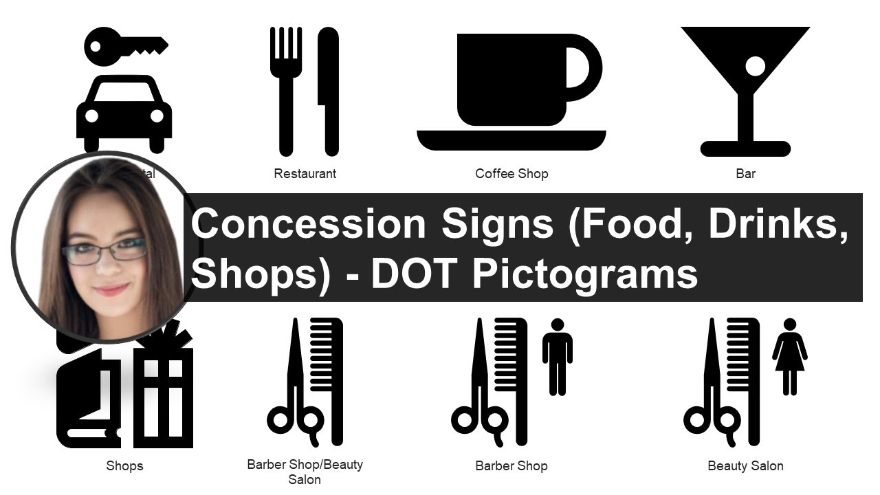 Concession Signs (Food, Drinks, Shops) | DOT Pictograms | Public Signs ...