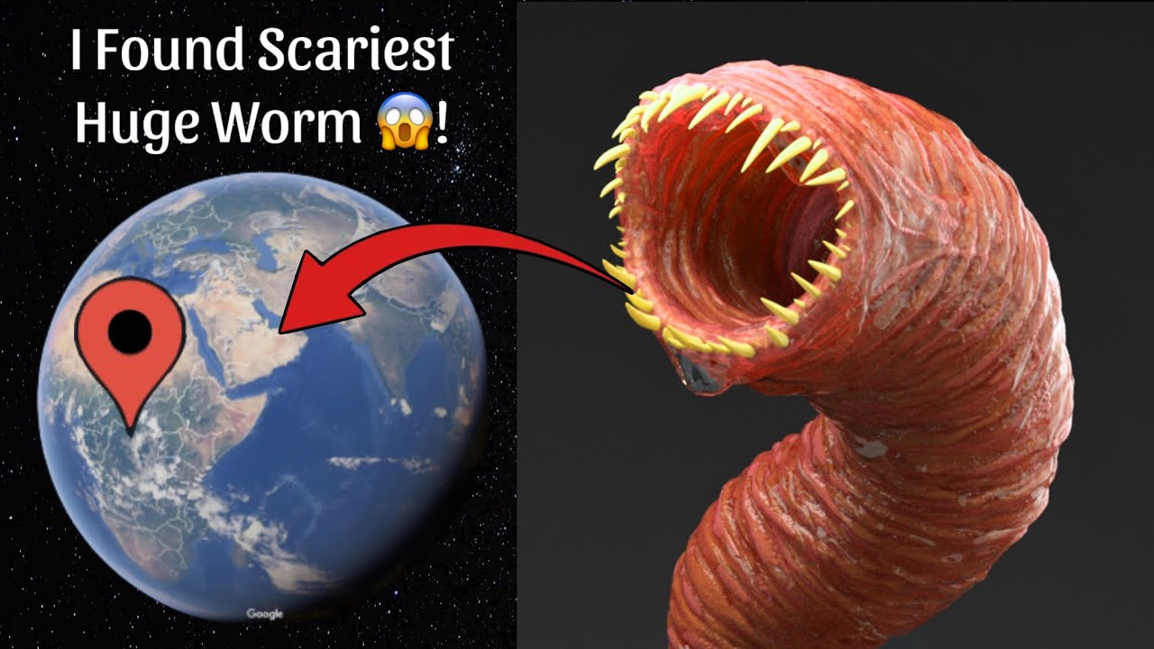 I Found Creepiest Huge Worm Caught On Google Earth and Google Maps 😰 ...