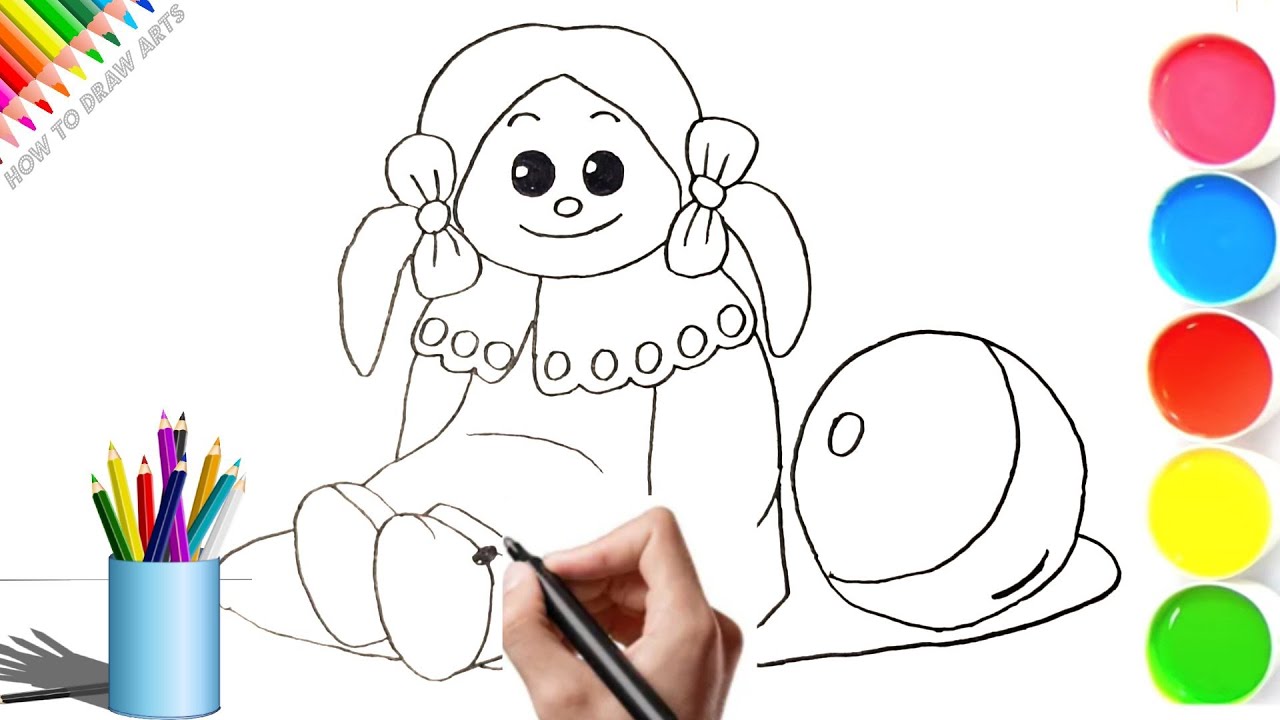 How To Draw A Fat Girl Playing Football Drawing For Kids Step By Step ...