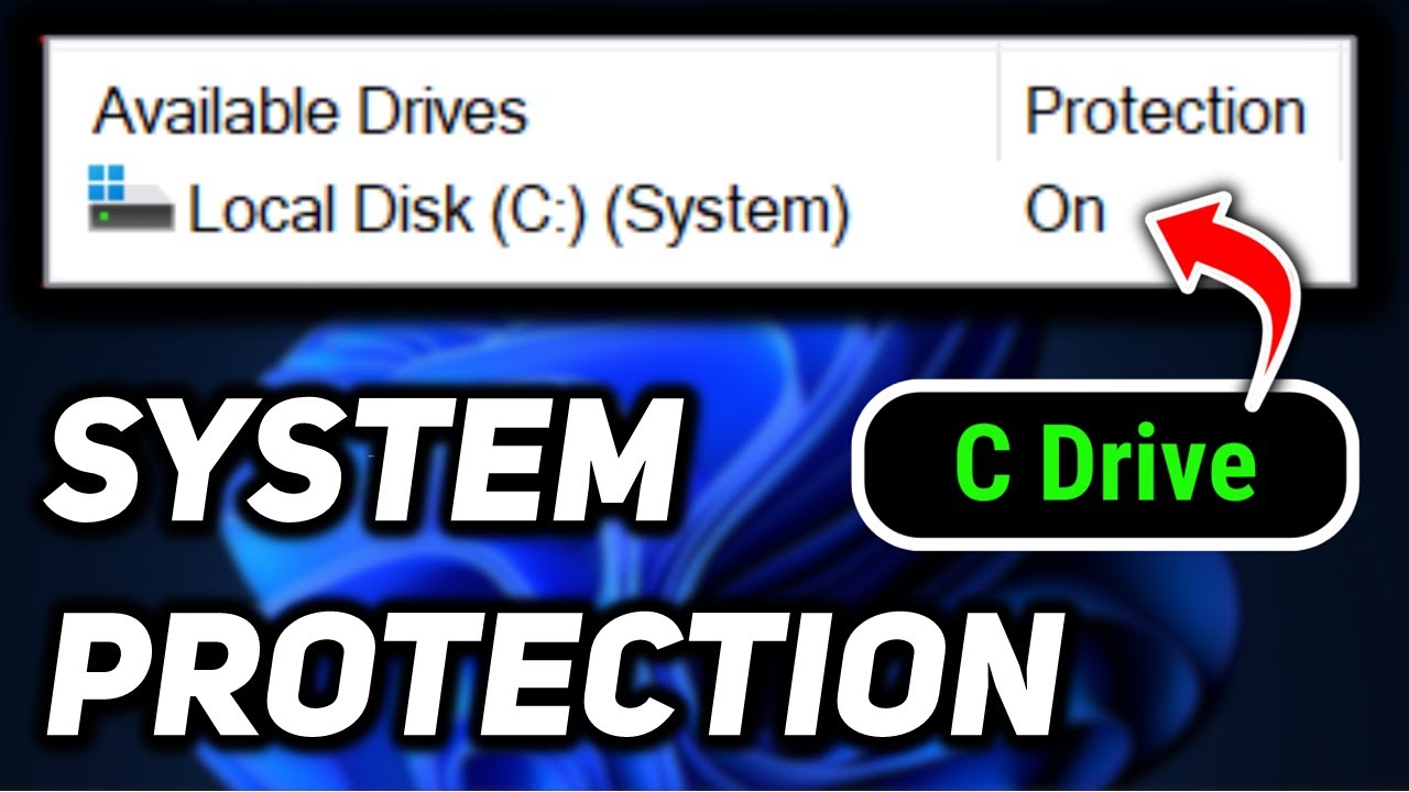 How to Enable System Protection on the C Drive Windows 11 - YouTube