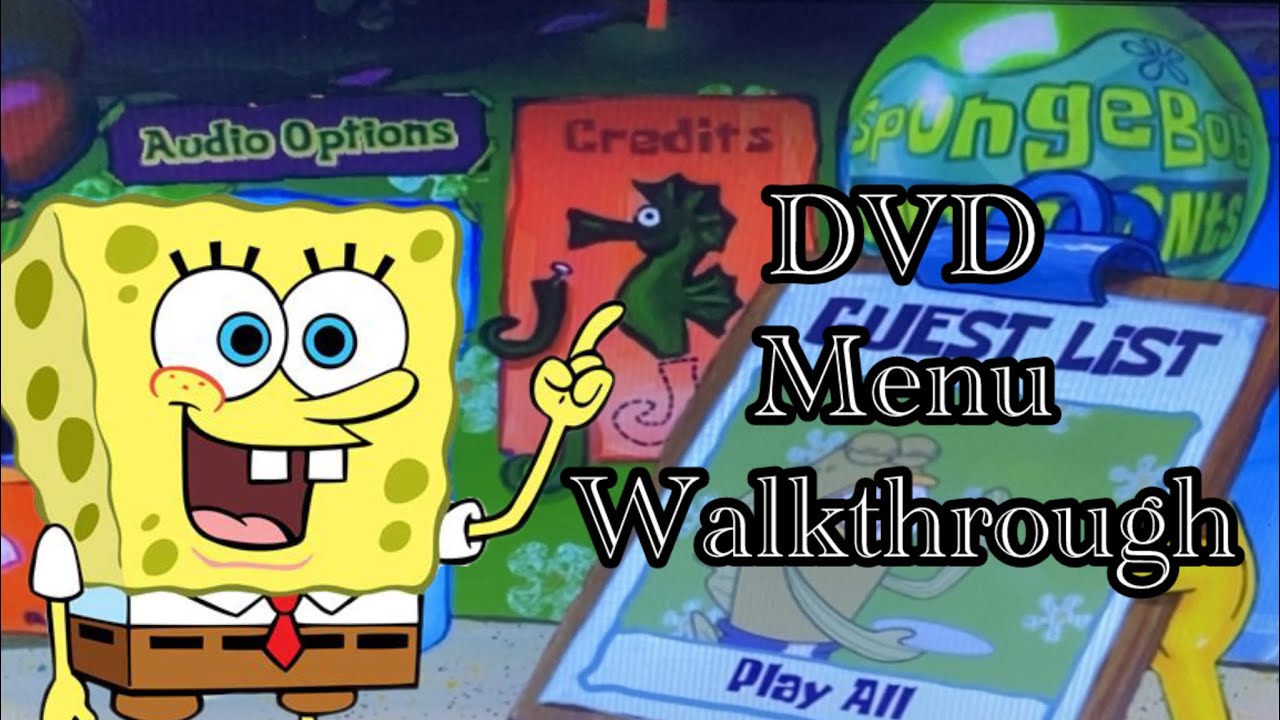 SpongeBob SquarePants tales from the deep UK DVD menu walkthrough - YouTube