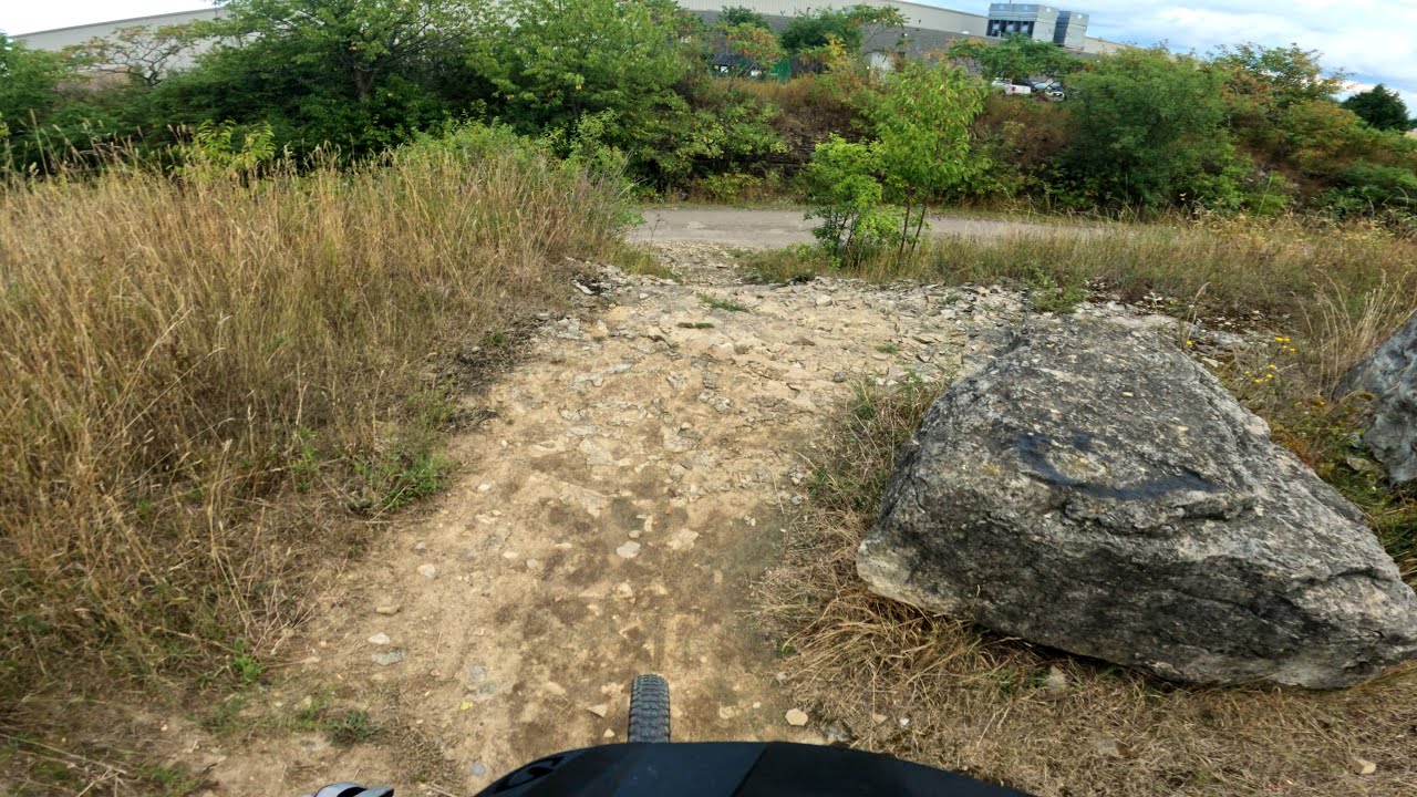 Chunky Rock Drop to the Escarpment Rail Trail - YouTube
