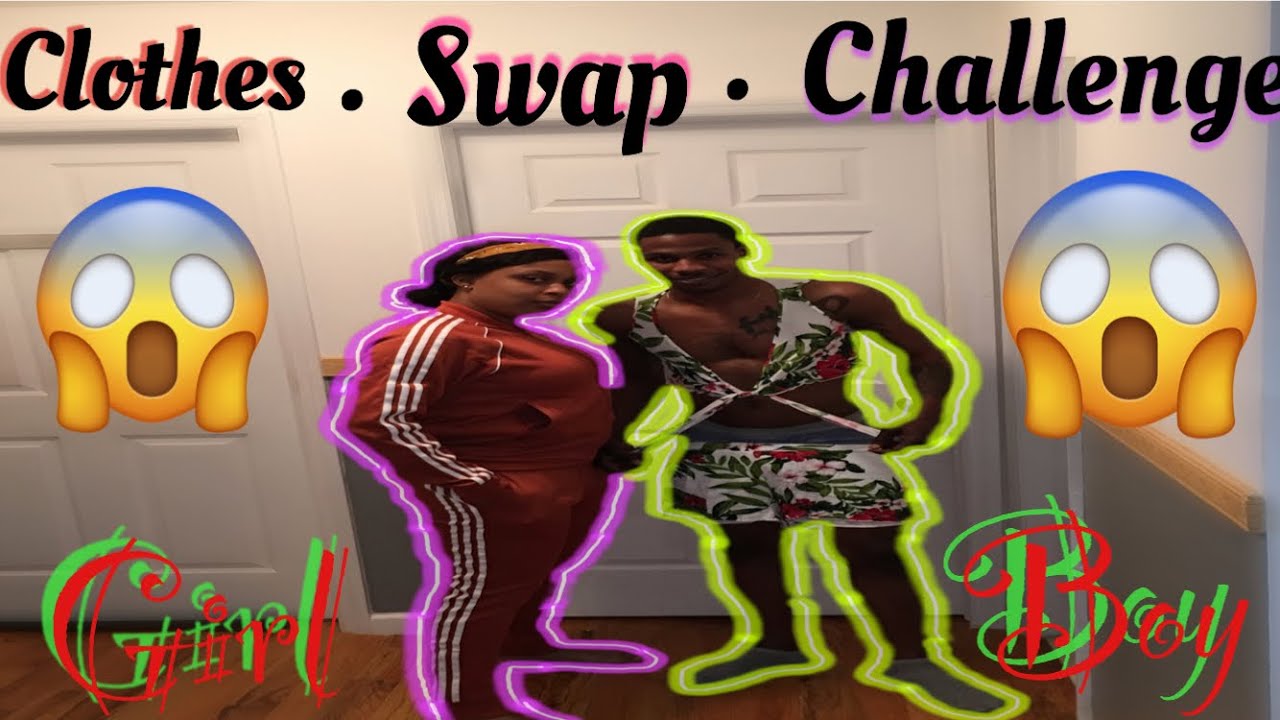Clothes swap challenge || He tried on my lingerie 😂😂😂 - YouTube