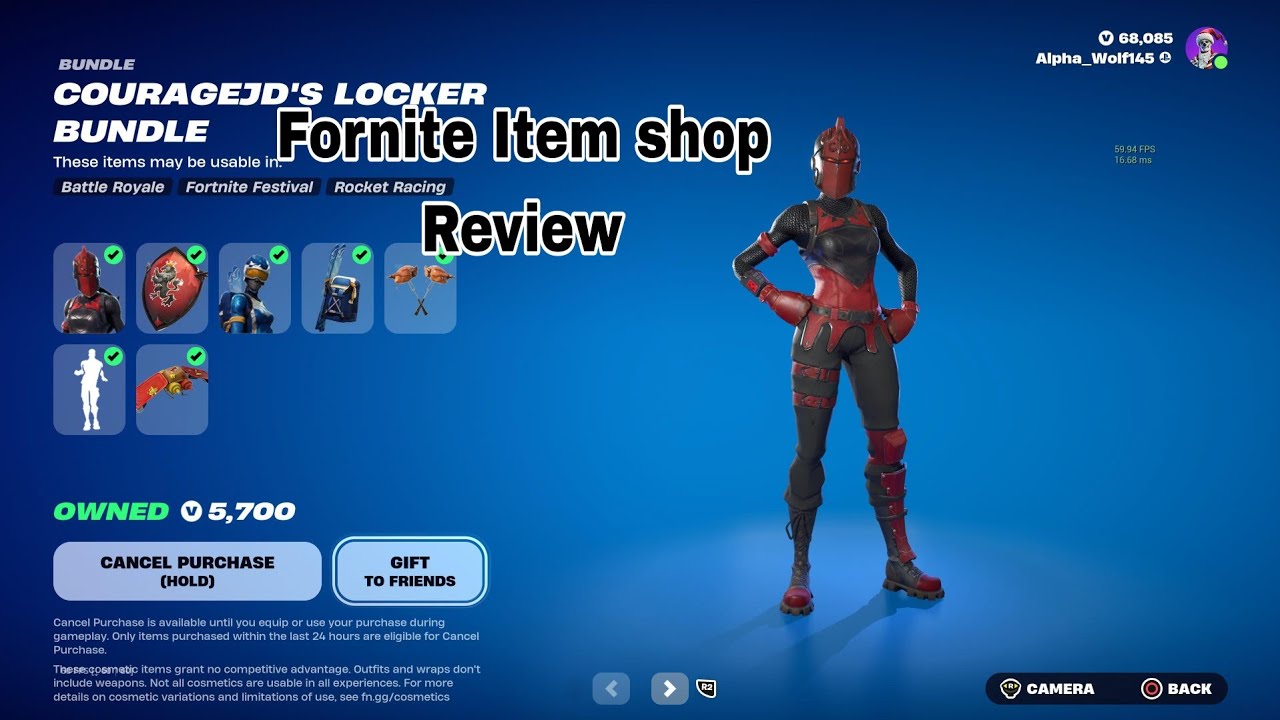 Fortnite: Item Shop Review [December 3rd, 2023] New CourageJD's Locker ...