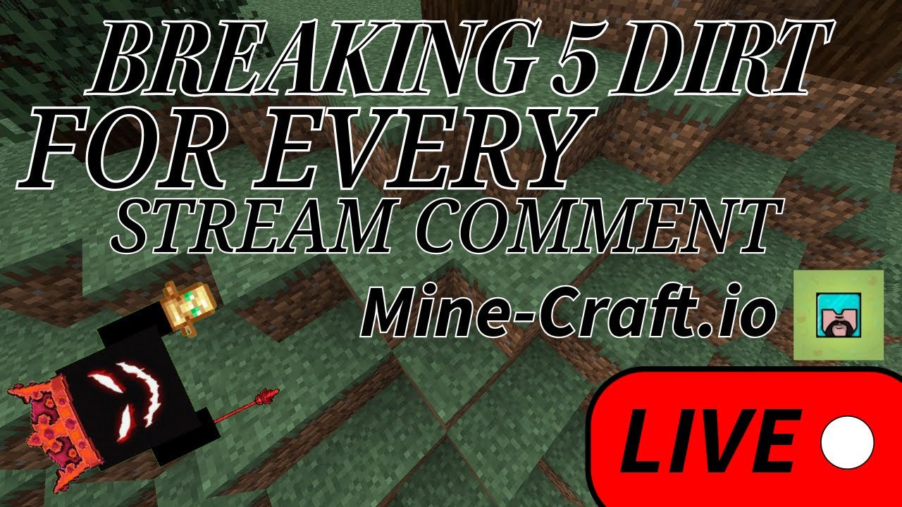 🔴 Minecraft.io | Smash 5 Blocks For Each Comment In The Live Stream! 🔴 ...