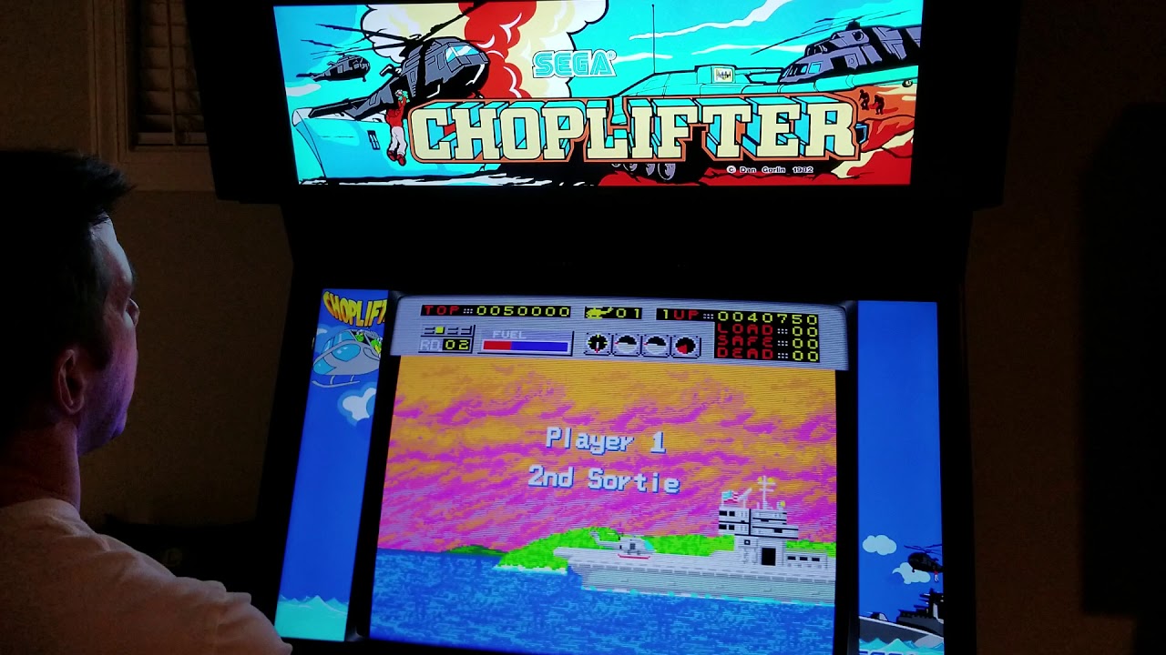 Choplifter Arcade Cabinet MAME Gameplay w/ Hypermarquee - YouTube