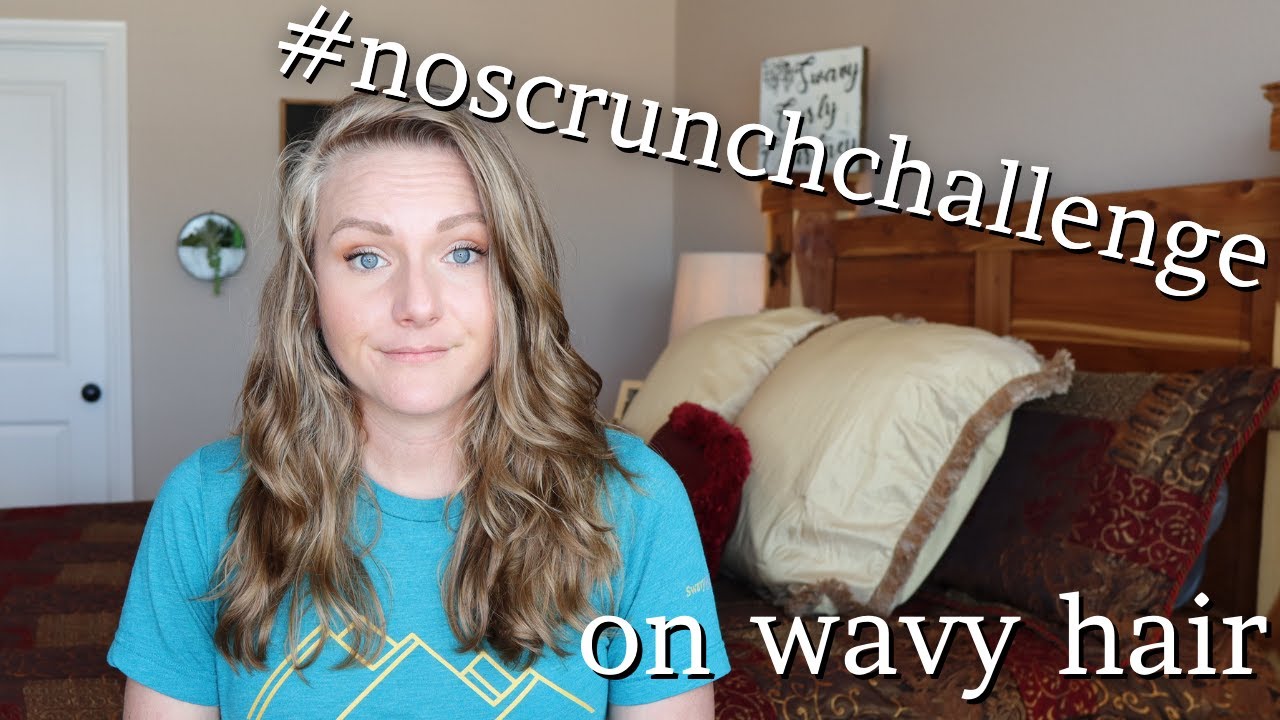 NO SCRUNCH CHALLENGE on Wavy Hair #noscrunchchallenge - YouTube