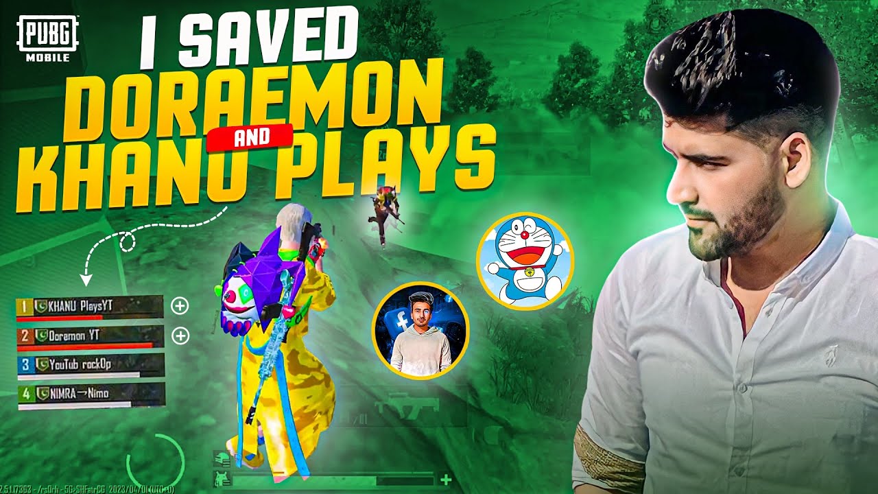 I saved Doraemon YT and khanu plays 😍 fans meet up | PUBG mobile | rock ...