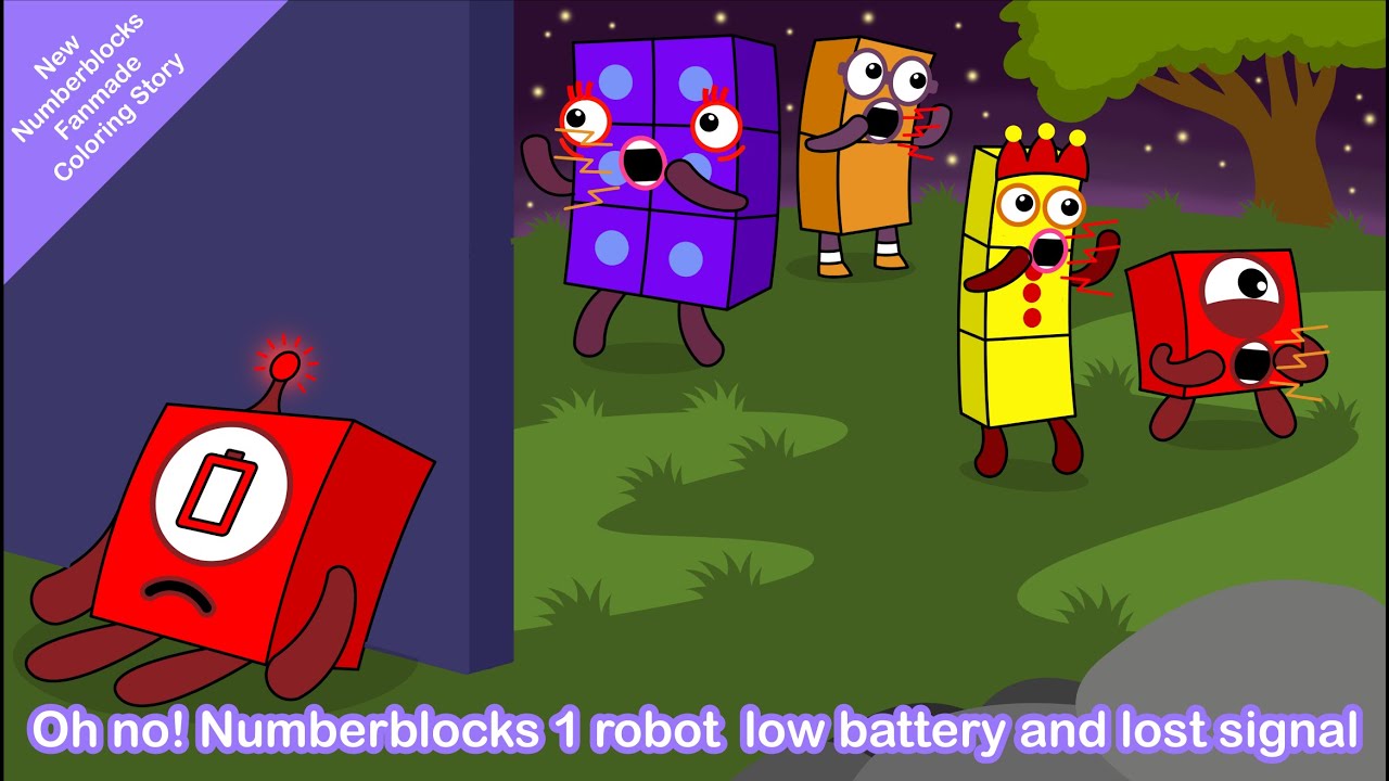 Oh no! Numberblocks 1 robot low battery and lost signal | Numberblocks ...