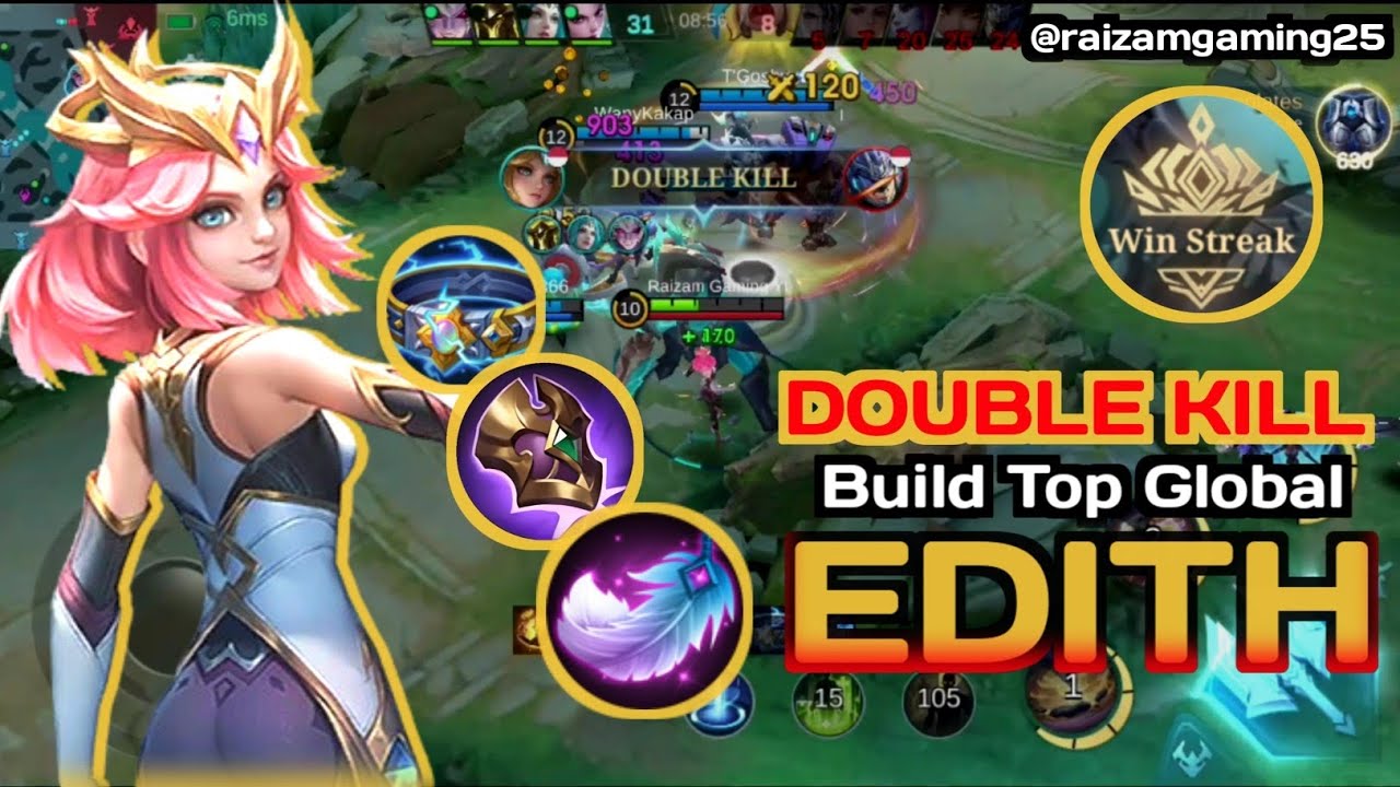 DOUBLE KILL!! BUILD EDITH COUNTER META CIKI JOHNSON 🔥 GAMEPLAY TOP ...