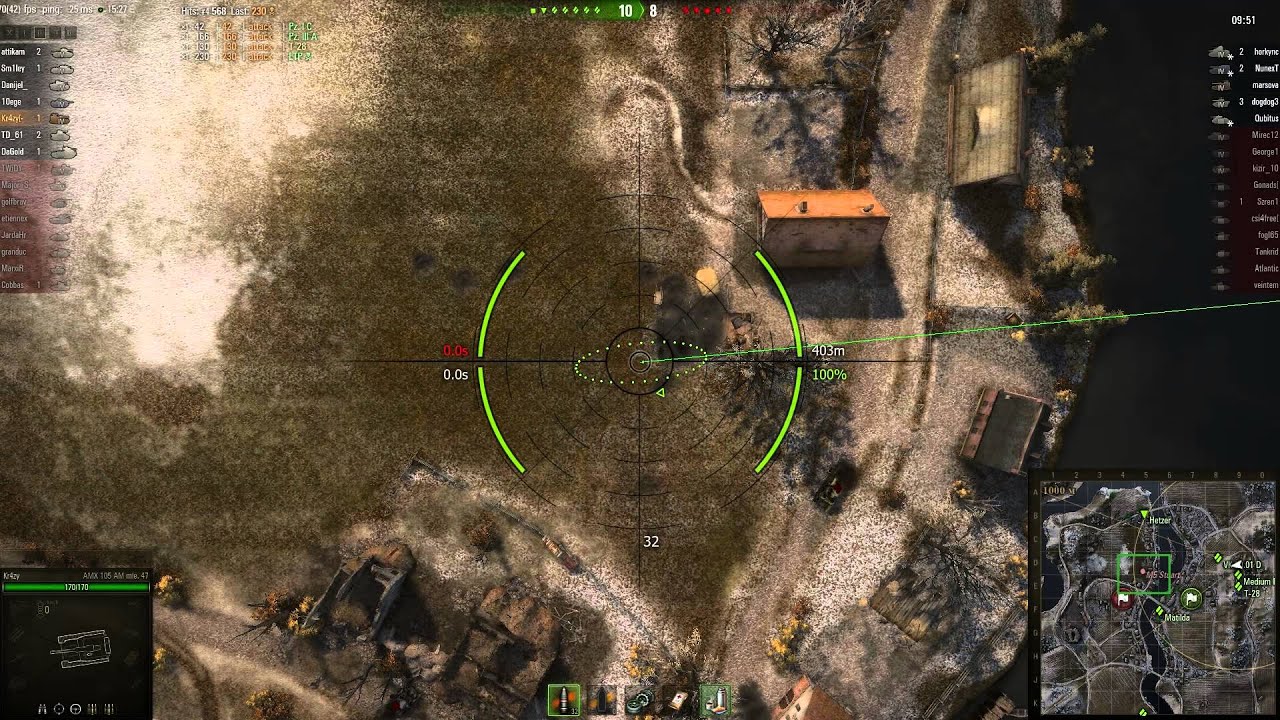 World of Tanks - AMX 105 AM mle. 47 - French Tier 4 Artillery - YouTube